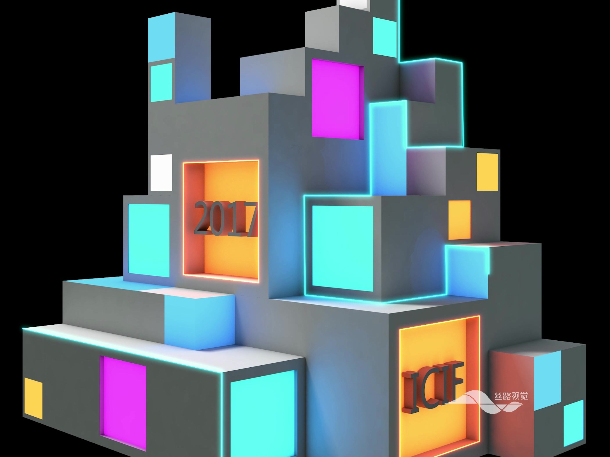 深圳文博会3dmapping异形投影动画_小鱼吃喵-站酷ZCOOL