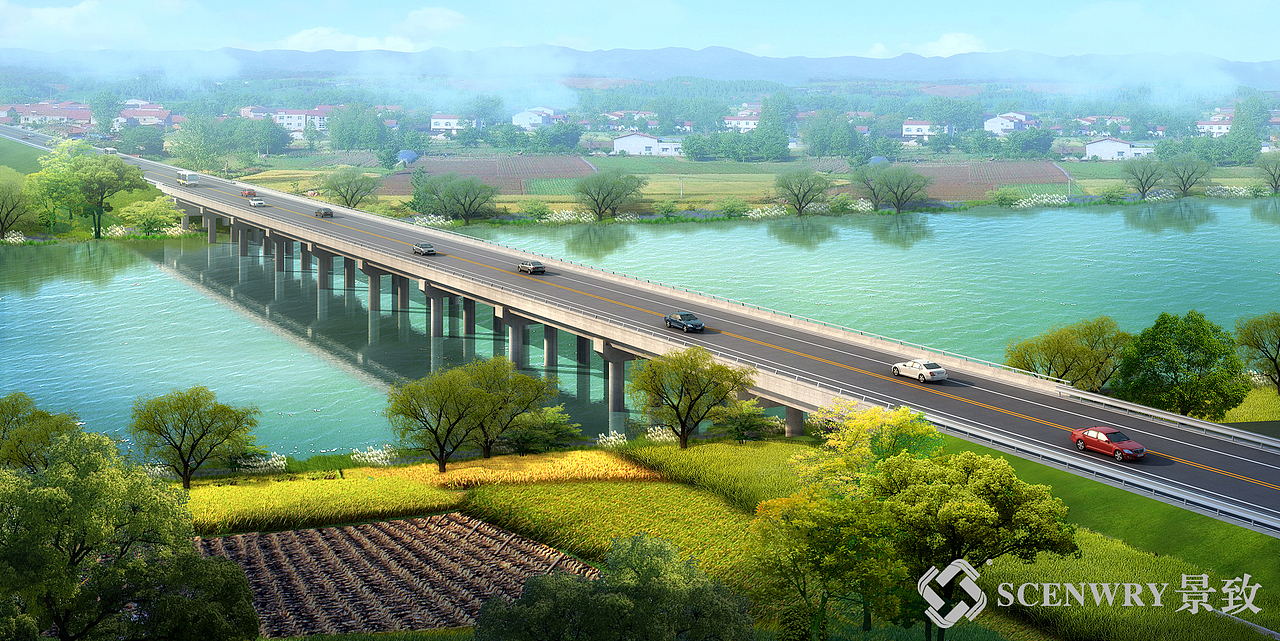 道路效果图-桥梁效果图_浙江景致视觉-站酷ZCOOL