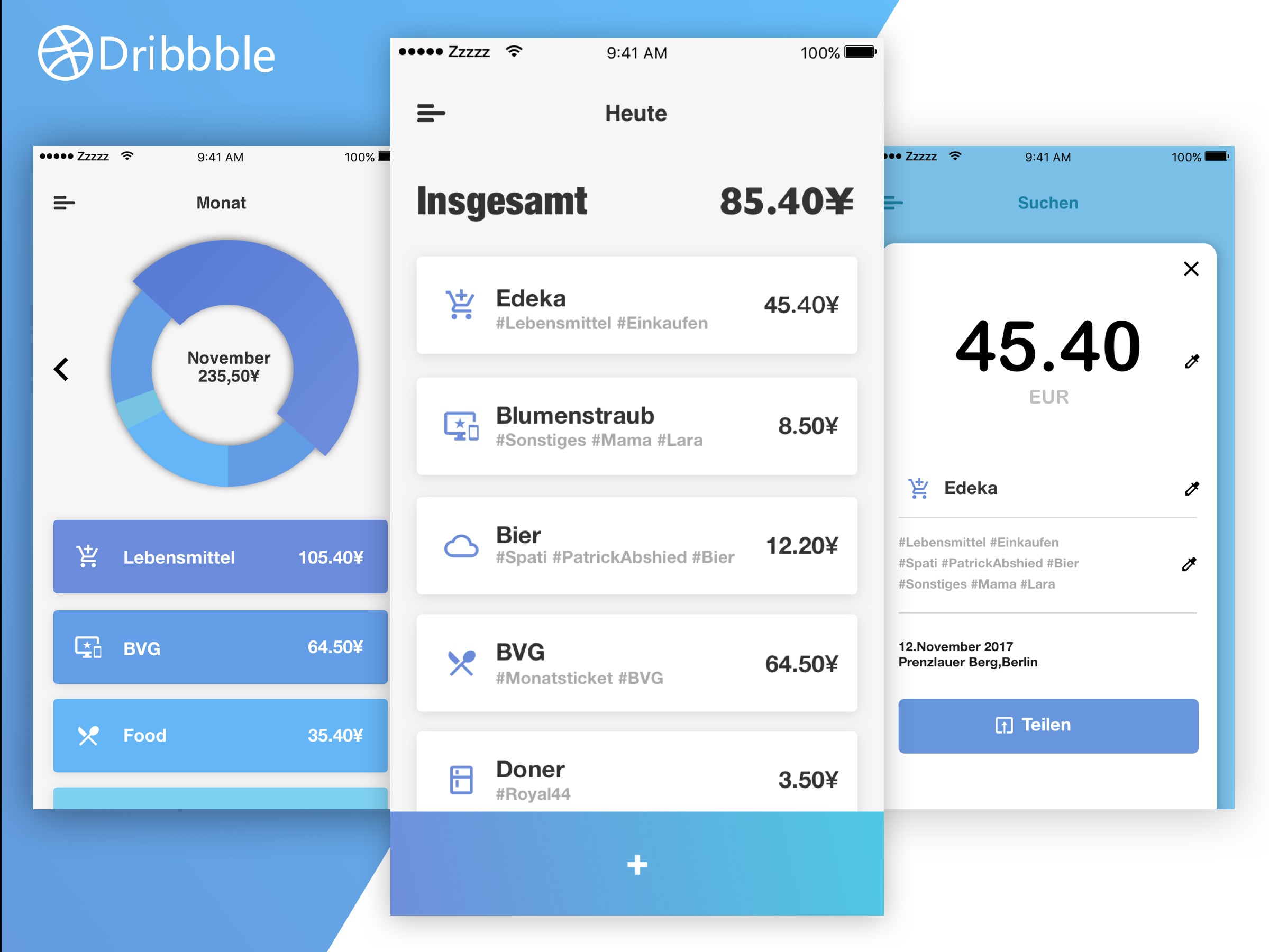 Hello Dribbble 界面临摹DAY3_汤圆脑壳Zzzzz-站酷ZCOOL