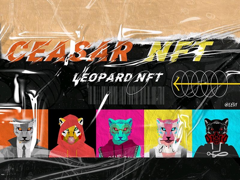 凯撒豹“Saesar”NFT数字藏品设计练习_是levi呀-站酷ZCOOL