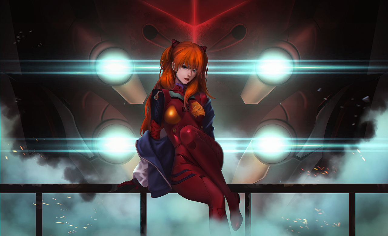 EVA明日香|插画|创作习作|chouxiaopan_原创作品-站酷ZCOOL