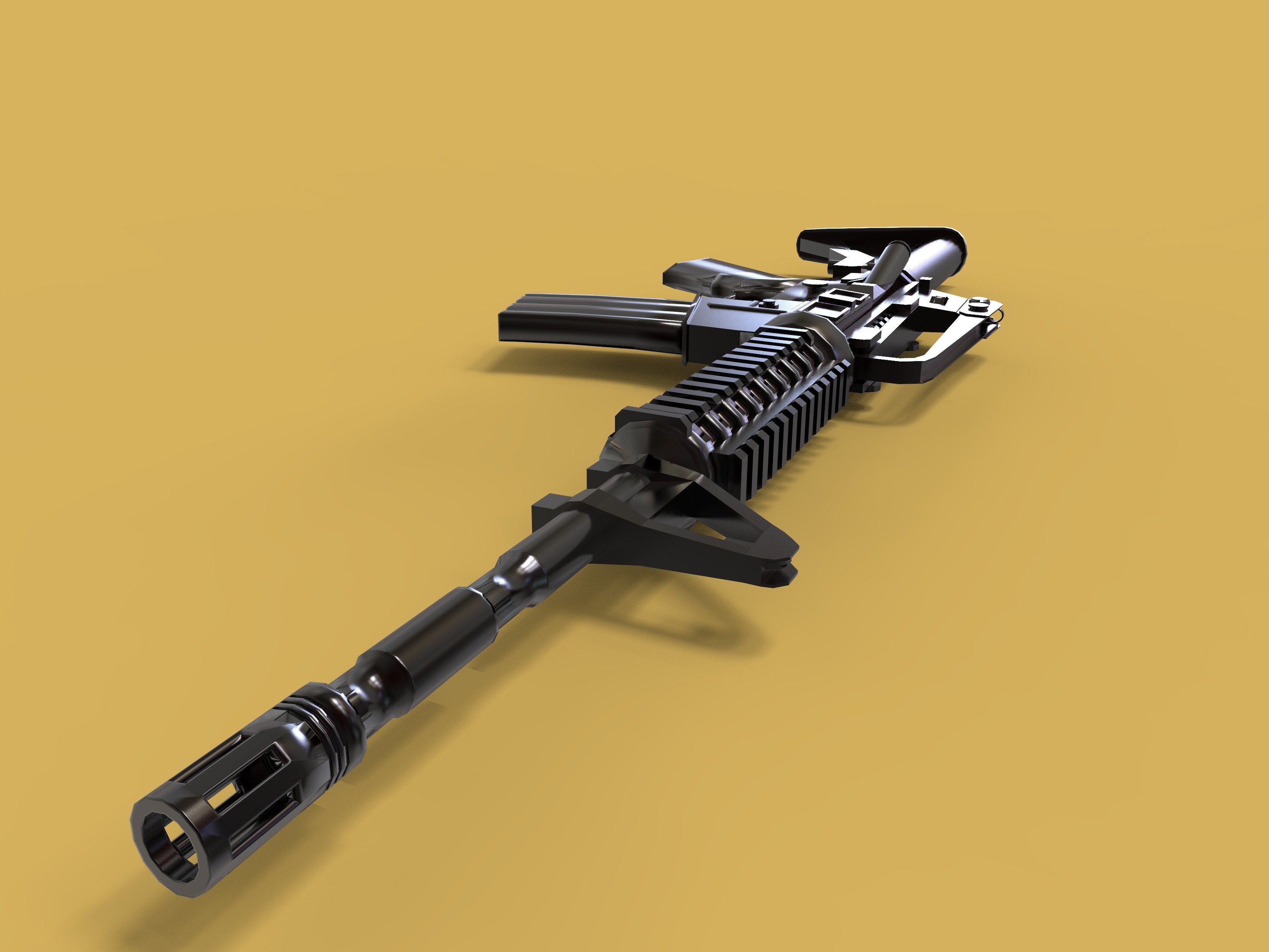 m4 枪械 3d max _硬丸子-站酷ZCOOL