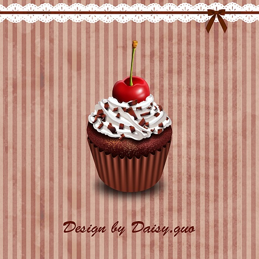 下午茶时间，送上可爱的樱桃小蛋糕一枚！|UI|图标|Daisy_Guo - 原创作品 - 站酷 (ZCOOL)