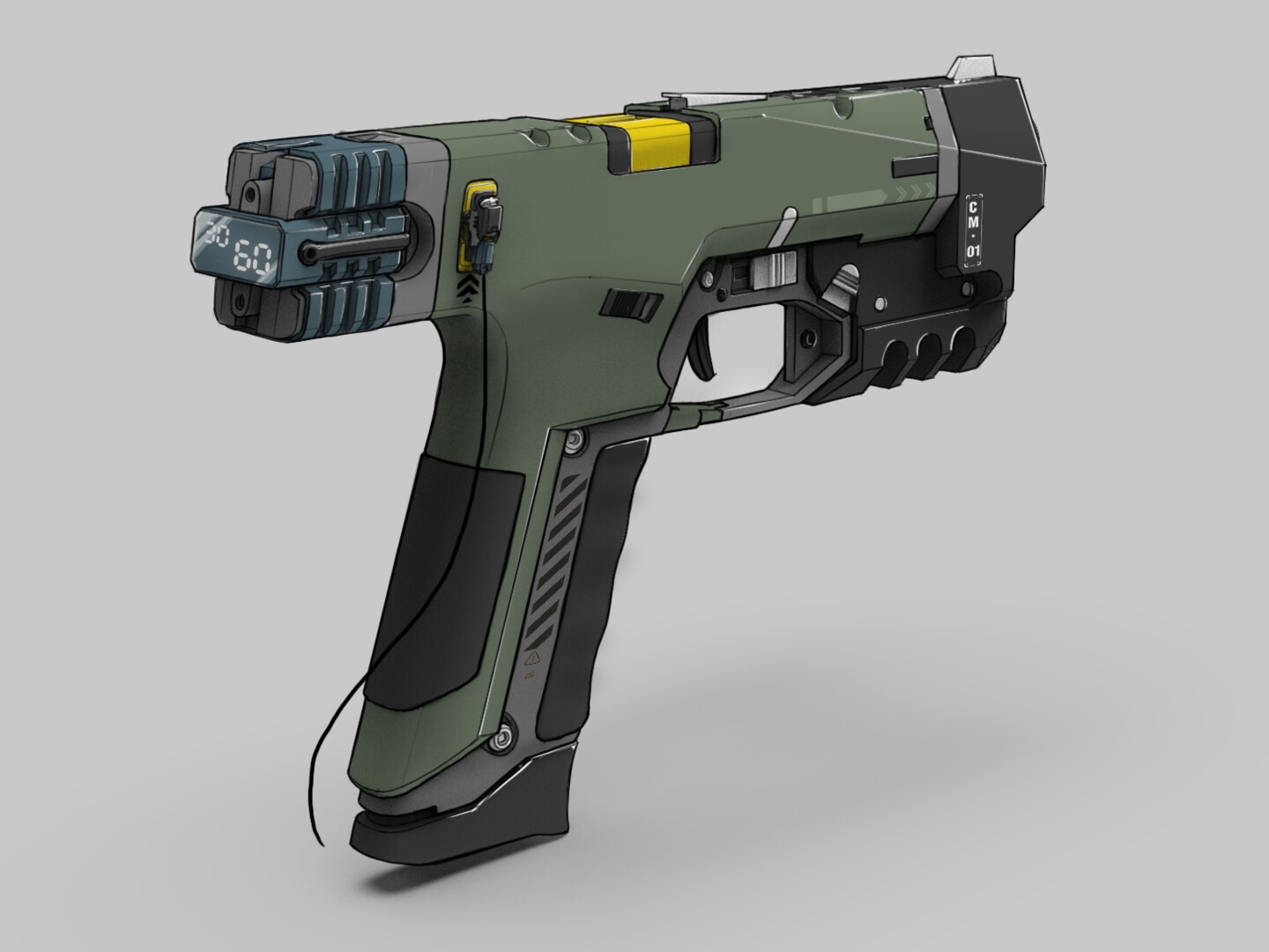 赛博朋克2077-FanArt-Militech Pistol_Various_种种-站酷ZCOOL