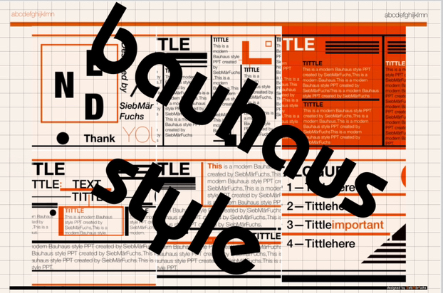 【包豪斯风PPT模板设计】拜耶（Herbert Bayer）风ppt_SiebMaerFuchs-站酷ZCOOL