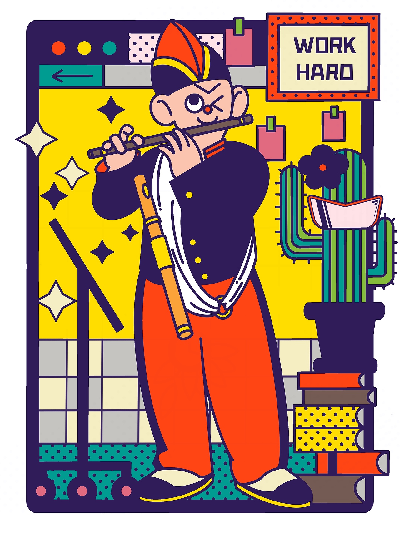 世界名画插画再创作_余牧童ISA-站酷ZCOOL