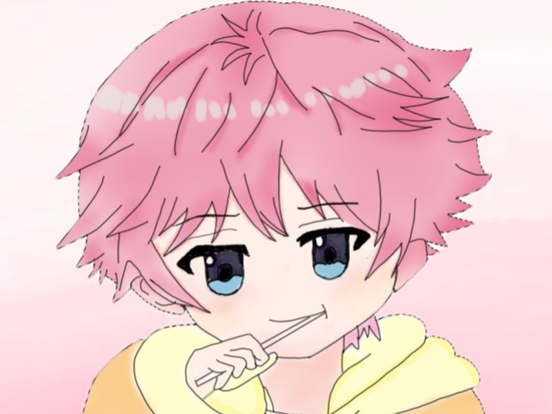 粉发男孩_Li梓紫-站酷ZCOOL