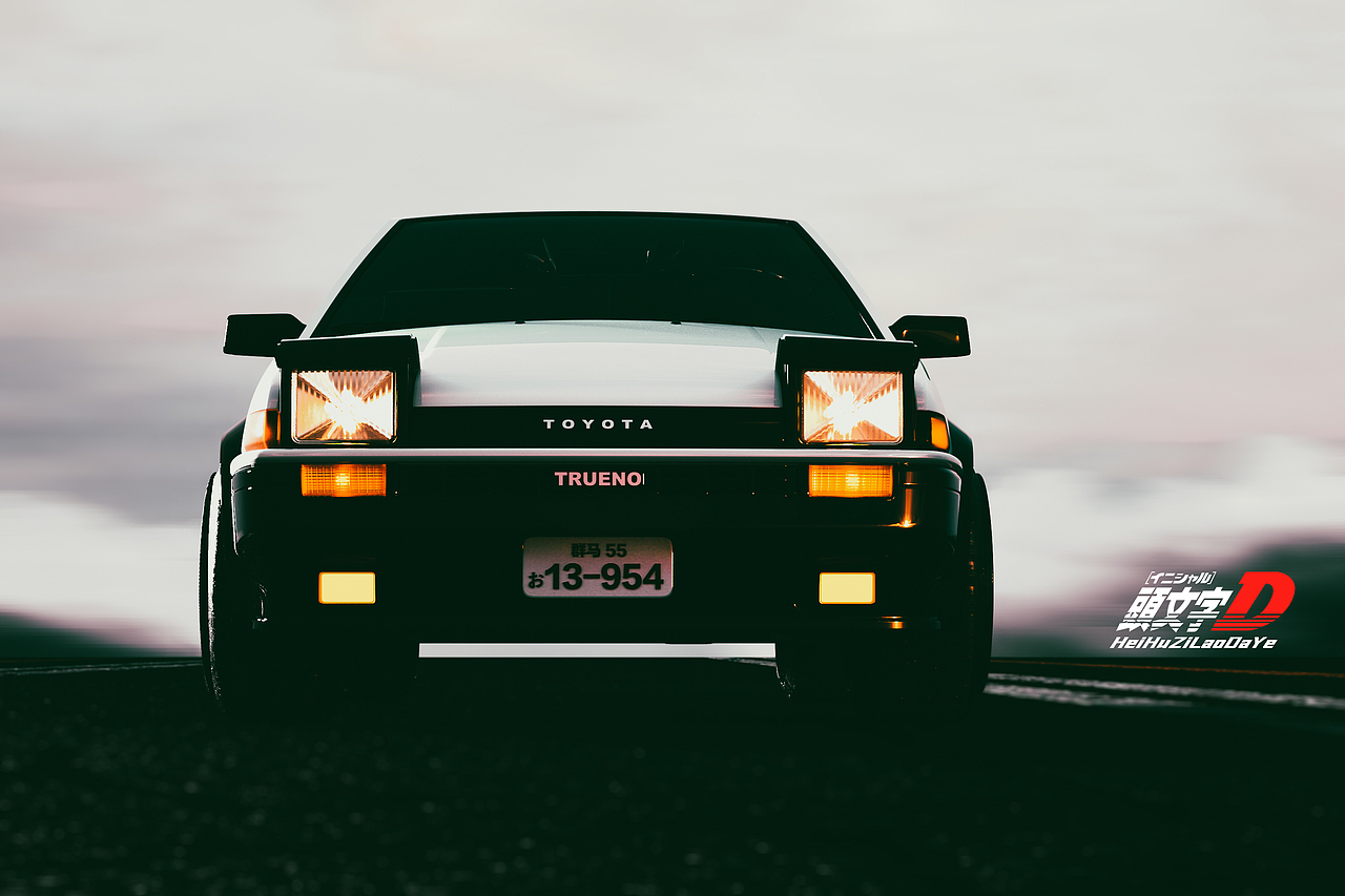 TOYOTA-TRUENO-AE86【秋名山车神】Rage your dream_瑞恩弗莱-站酷ZCOOL