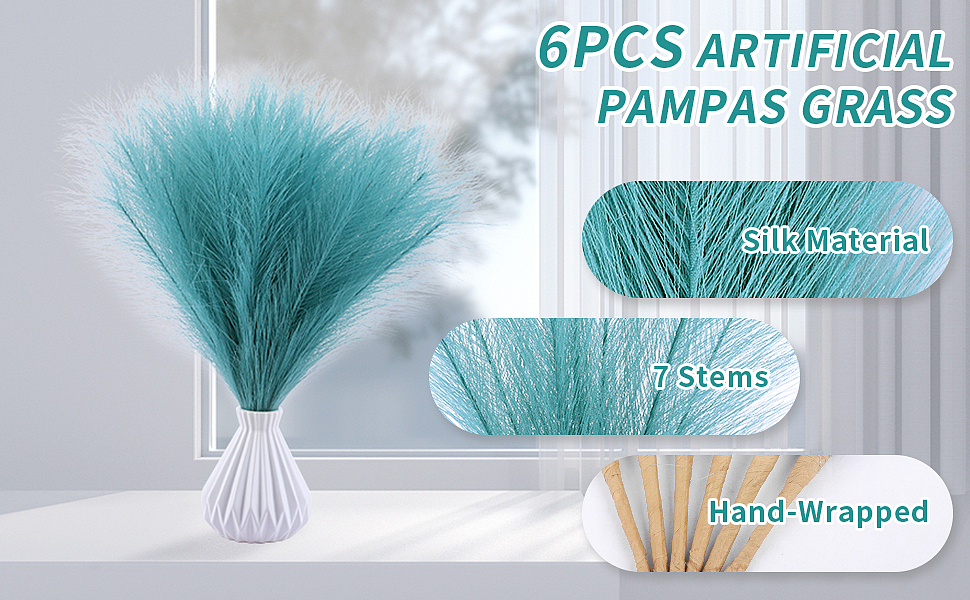 蒂芙尼蓝人造潘帕斯草_YZR忧助-站酷ZCOOL