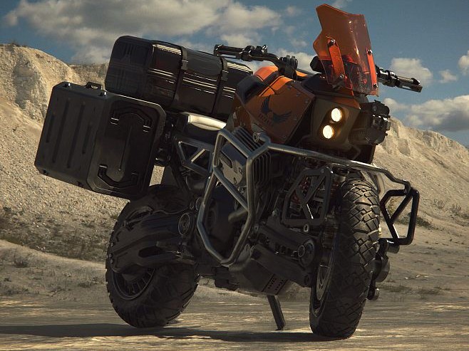 【赛博朋克2077】科幻载具轮式摩托_宝藏猎人-站酷ZCOOL