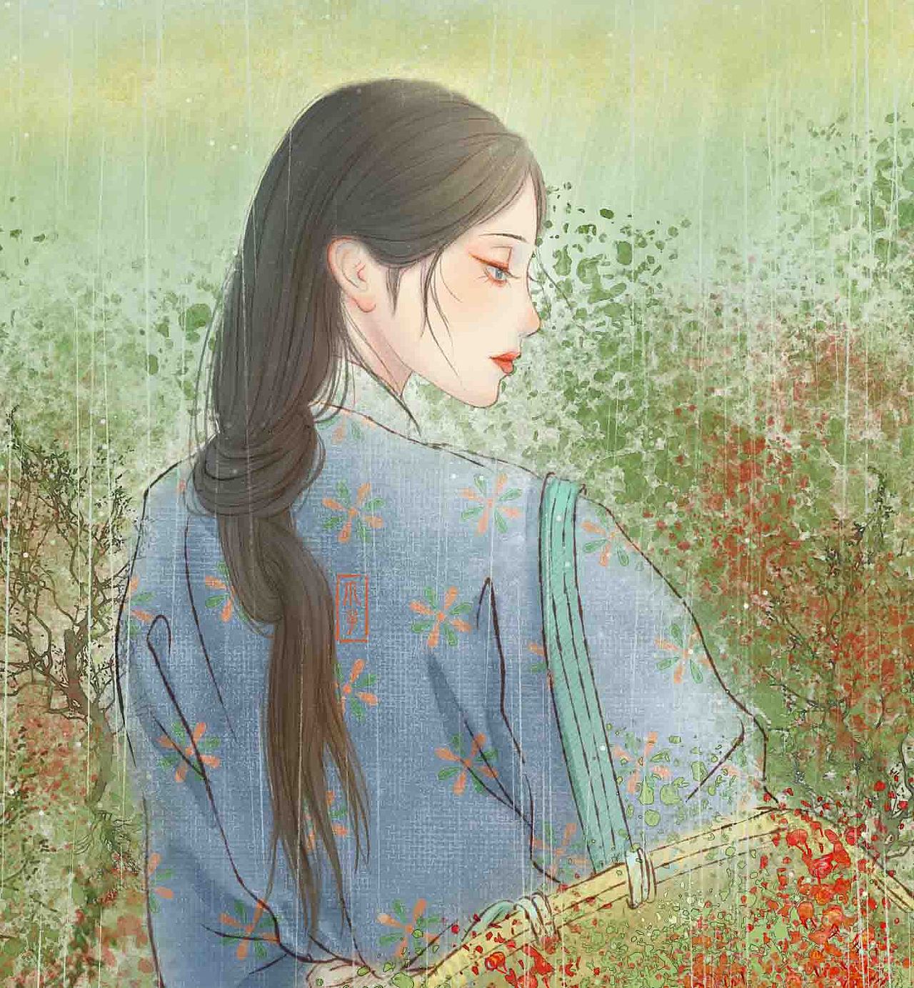 《诗经》系列插画——椒聊_爪子呀ZHUAZI-站酷ZCOOL