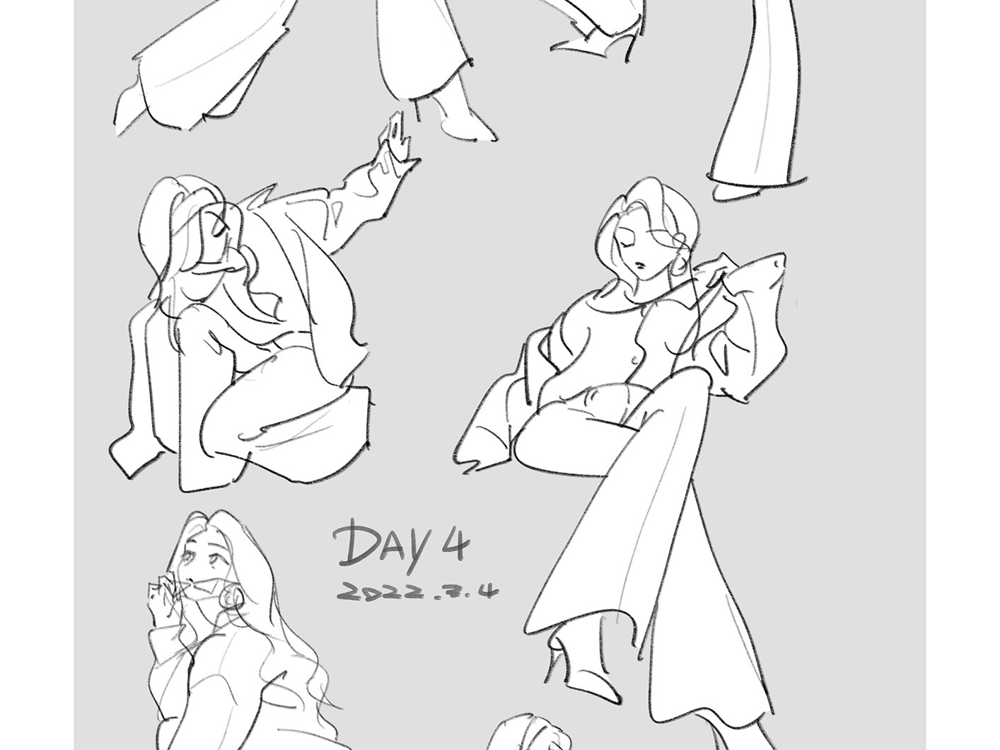 #速写60天挑战赛# Day4 @速写班长_紫苏盐饭团-站酷ZCOOL