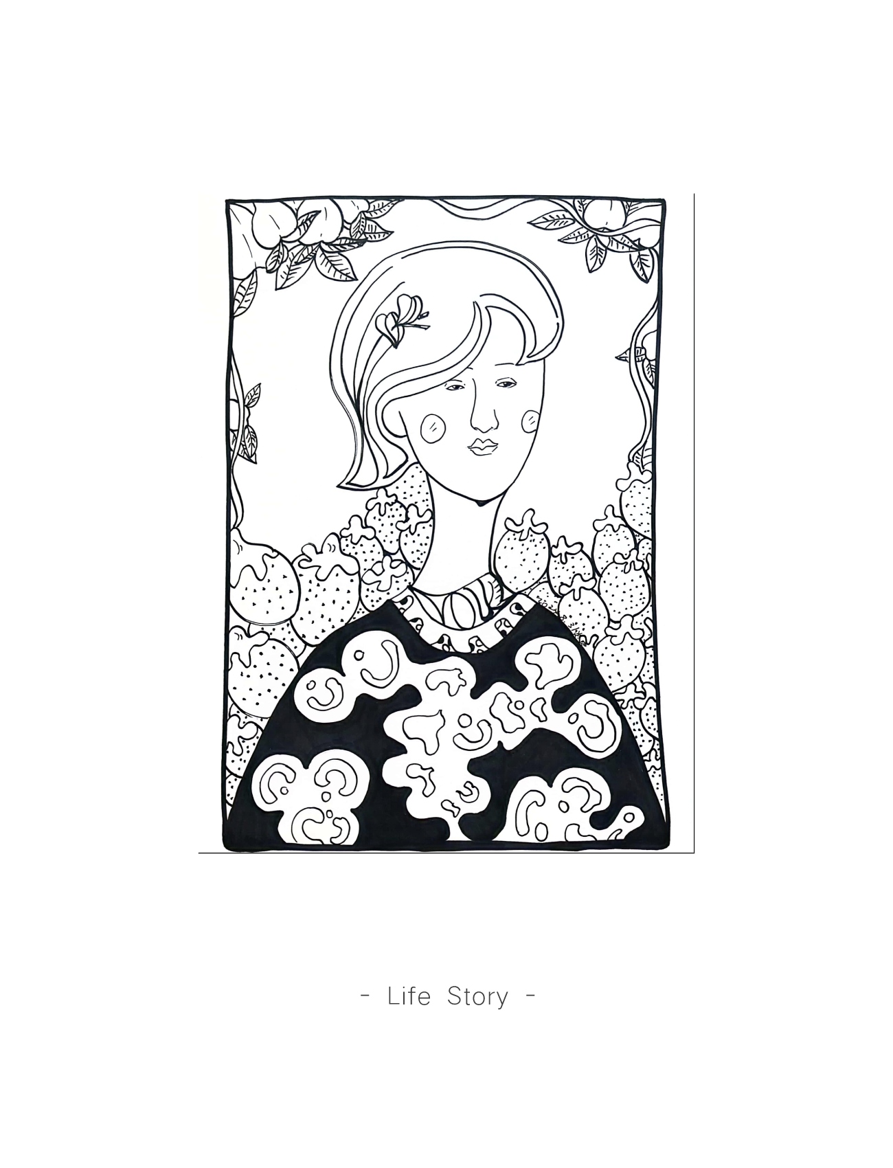 以“莫迪尼阿尼”为主题的黑白时尚人物插画_炎夏一一-站酷ZCOOL