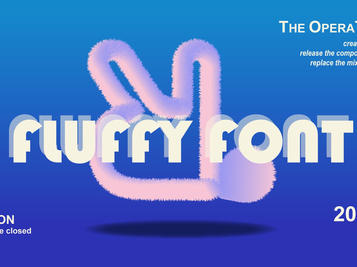 fluffy font record_干饭喵不吃鱼-站酷ZCOOL