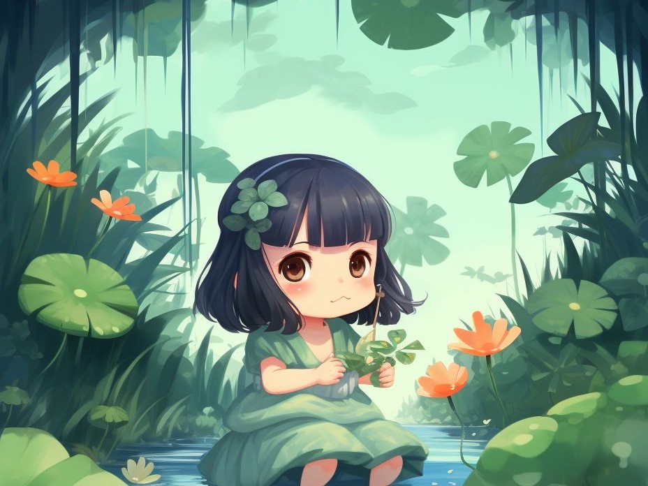 绿植女孩_ALiYaW-站酷ZCOOL