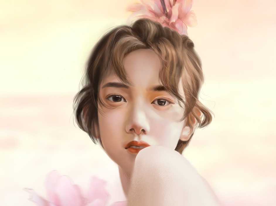 木槿花开|一本书的封面_lynn_7yu-站酷ZCOOL