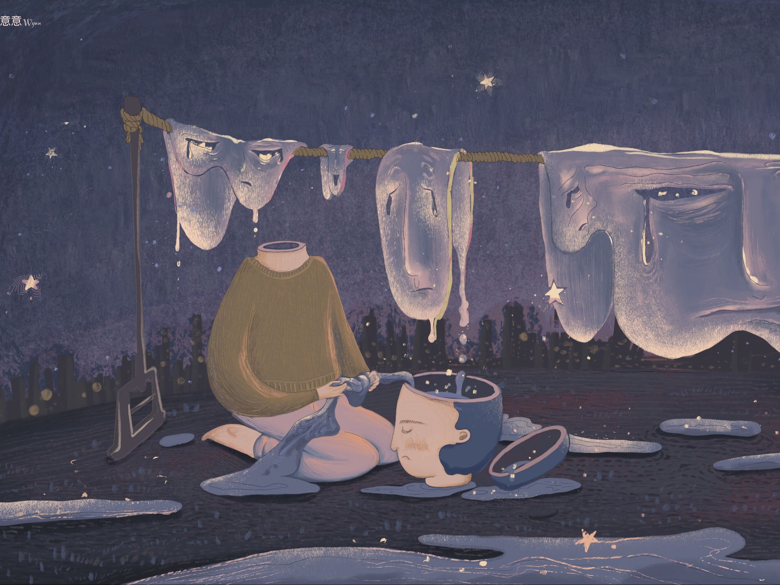 《晾晒心情》_WYnn文意-站酷ZCOOL