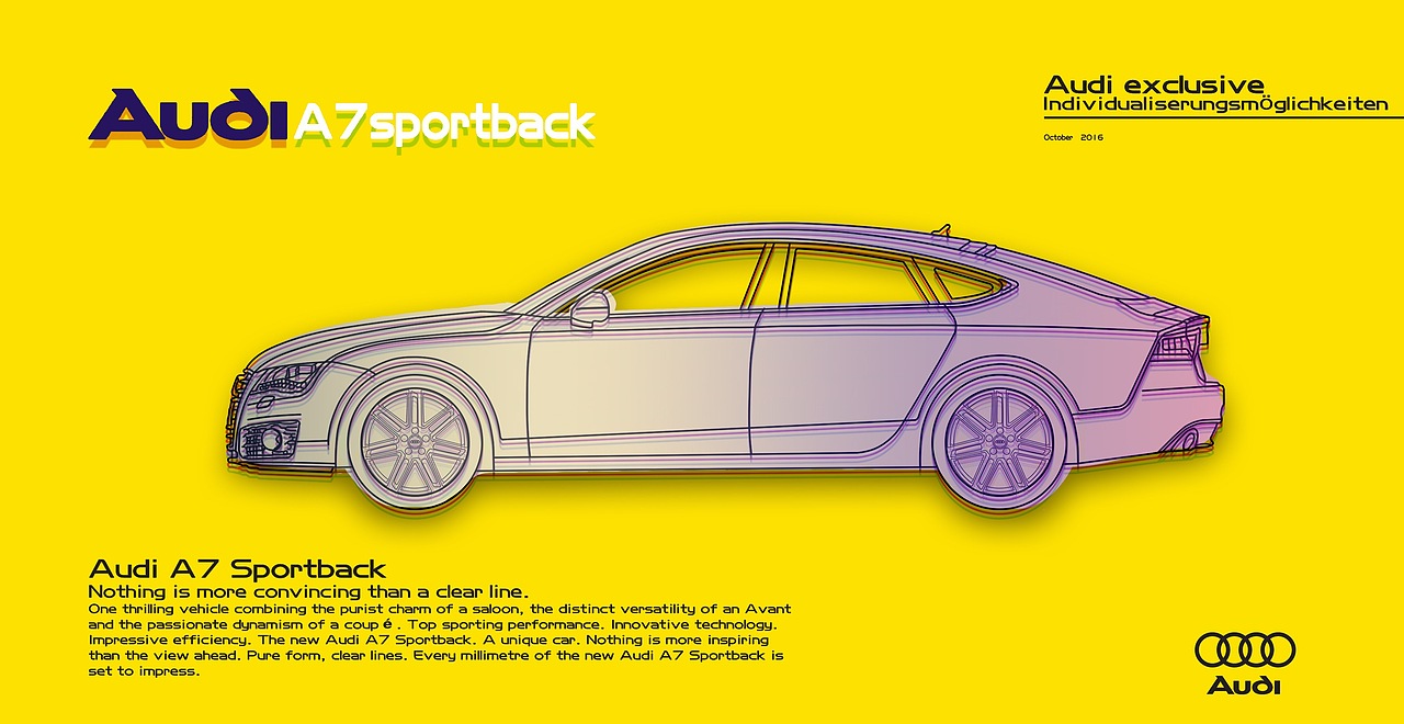 Audi A7 poster_YINMINGCONG-站酷ZCOOL
