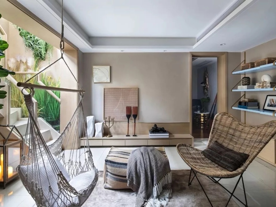 正商善水上镜180平新中式风格装修效果图欣赏_美巢装饰花园路店-站酷ZCOOL