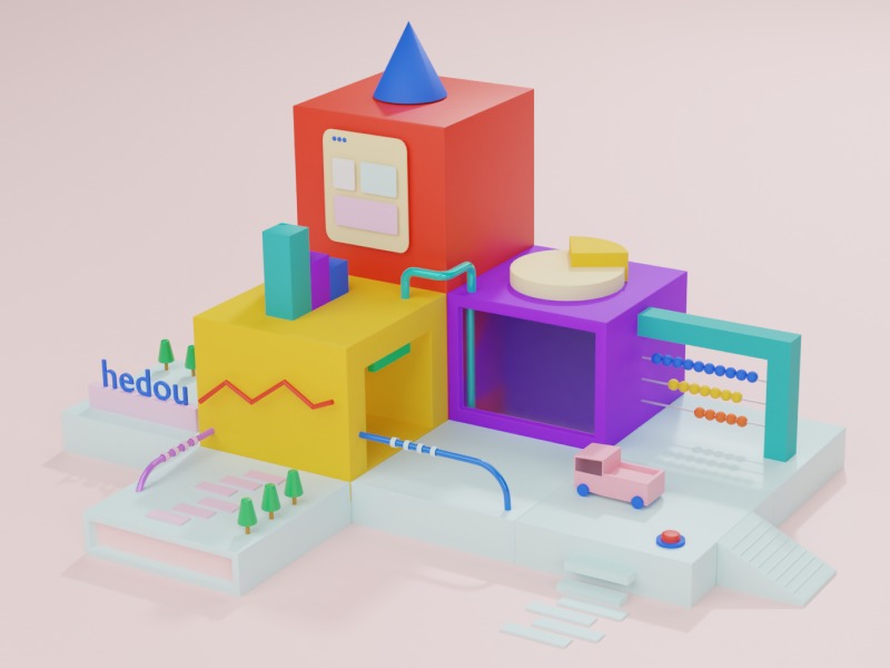 Isometric | 3D 插画设计_Hedou-站酷ZCOOL