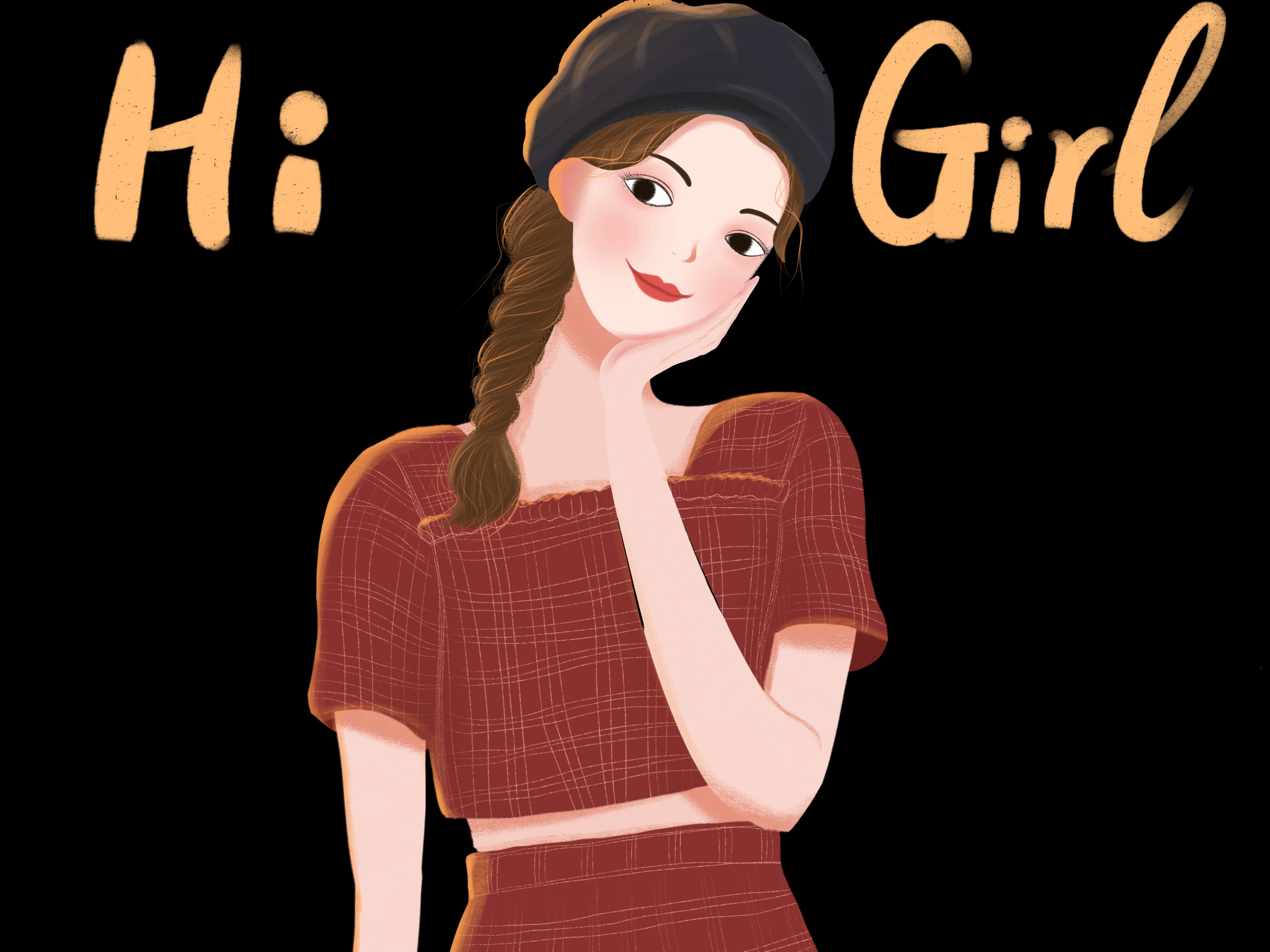 Hi Girl_Vivian_zy-站酷ZCOOL