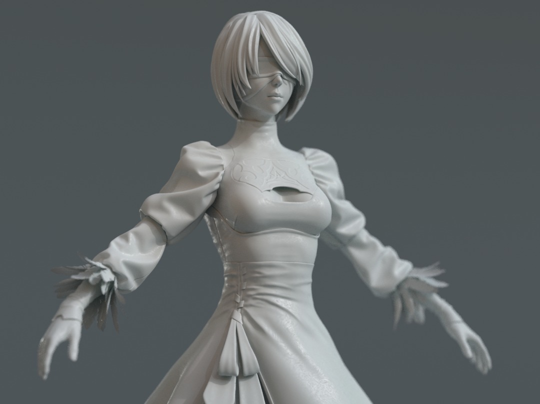 2B 练习作品 WIP_YakamozW-站酷ZCOOL