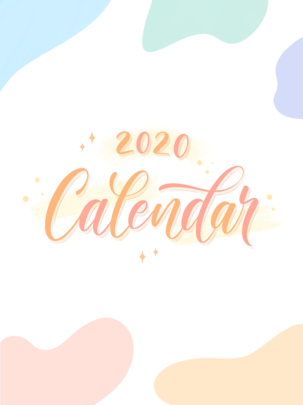 2020 Lettering Calendar 新年月历 NO.5_TEONA_nuoR-站酷ZCOOL