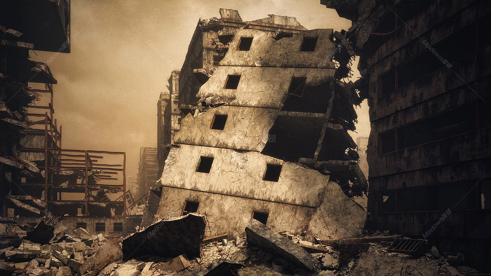 废墟战争城市建筑_Modown魔顿-站酷ZCOOL