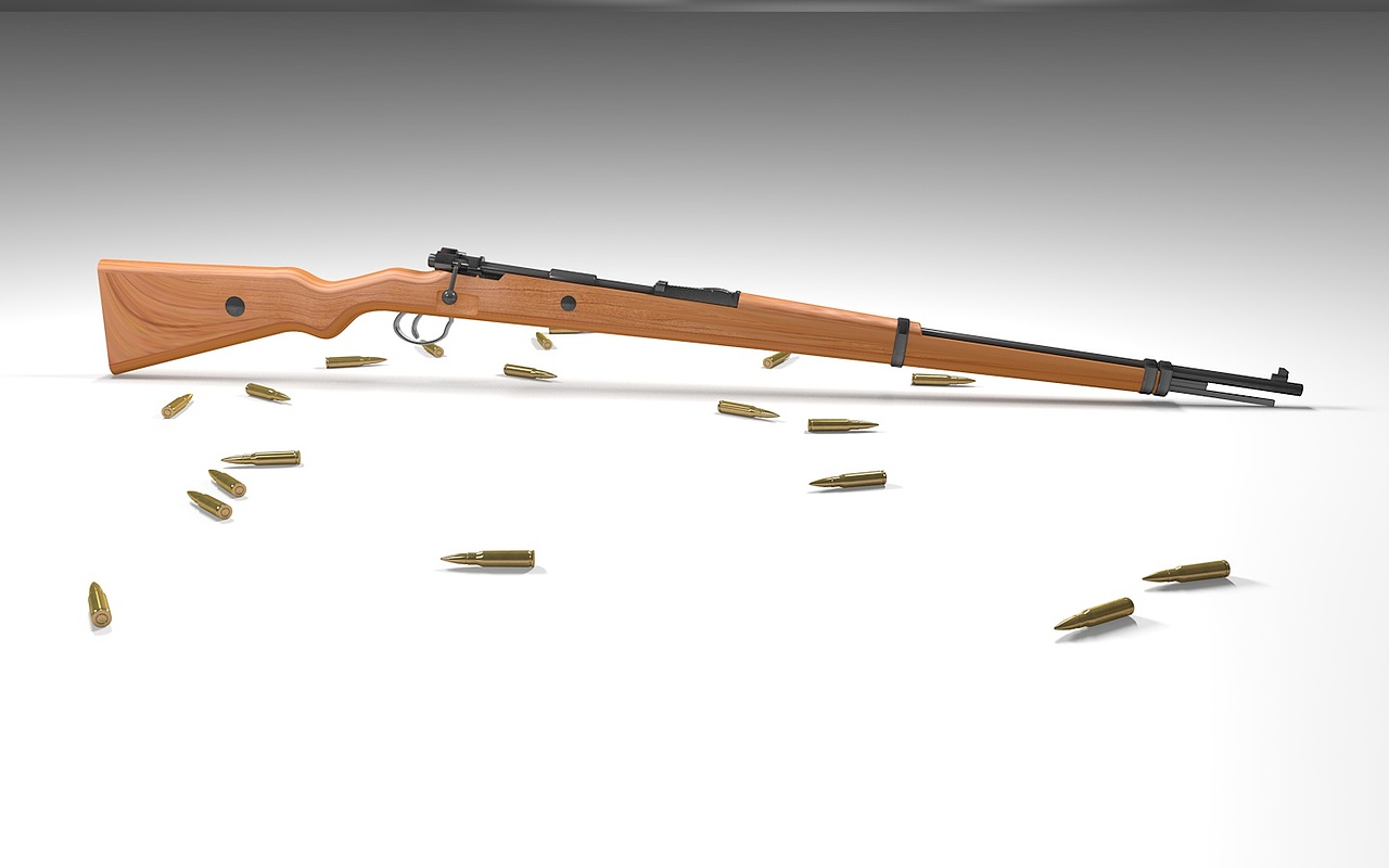 C4D建模渲染-毛瑟98K_不知名的小菜鸟-站酷ZCOOL