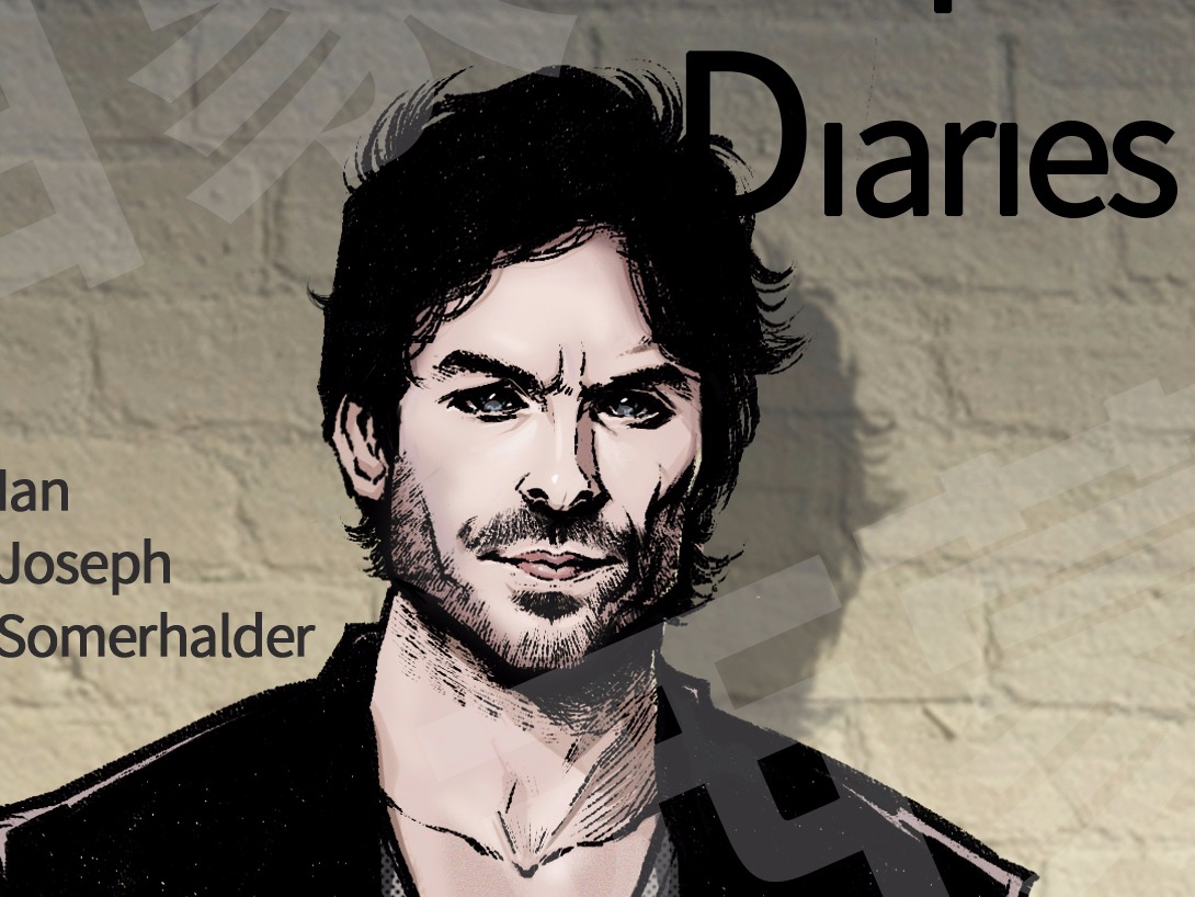 美剧《吸血鬼日记》设计漫画角色 Damon_大橙ORANGE映画-站酷ZCOOL