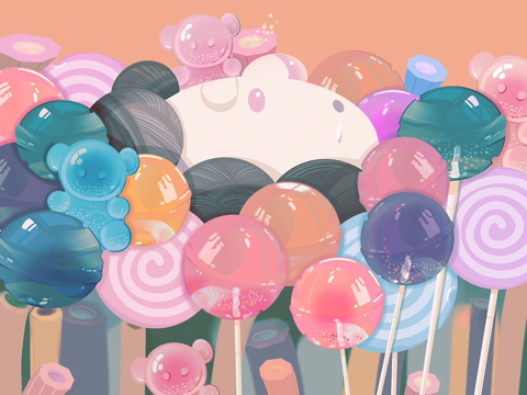 🎨《SweetDream》系列插画｜硬甜_胥韬-站酷ZCOOL