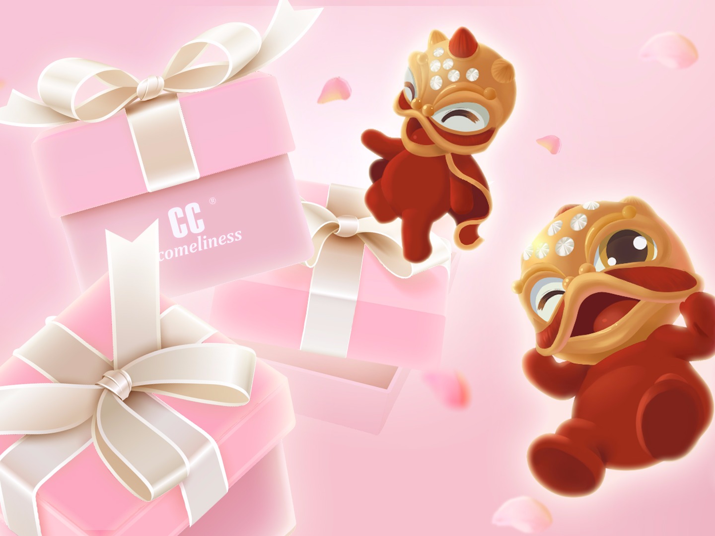 CC卡美醒狮系列产品商业插画_RoxanneL-站酷ZCOOL