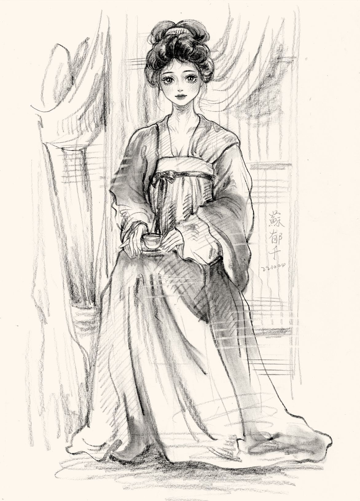 古风人物速写合集_苏郁千-站酷ZCOOL