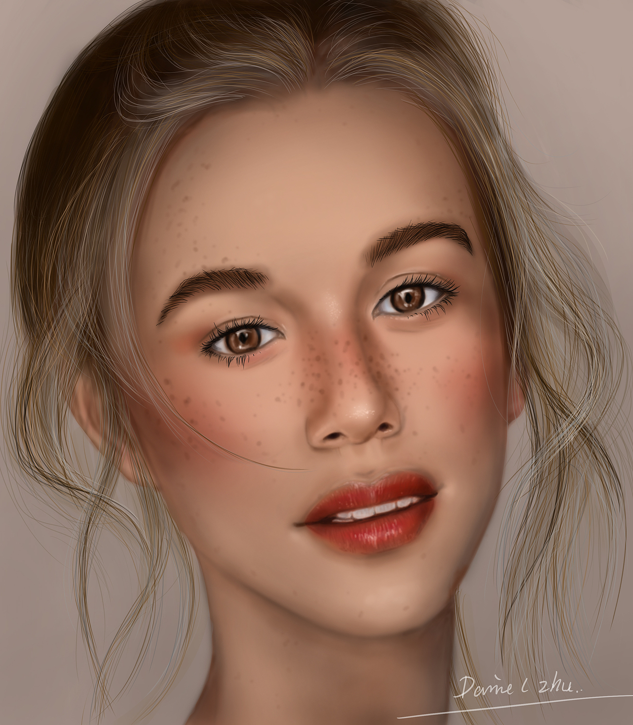 IPAD Procreate 绘制美女作品_一吱会飞的笔-站酷ZCOOL