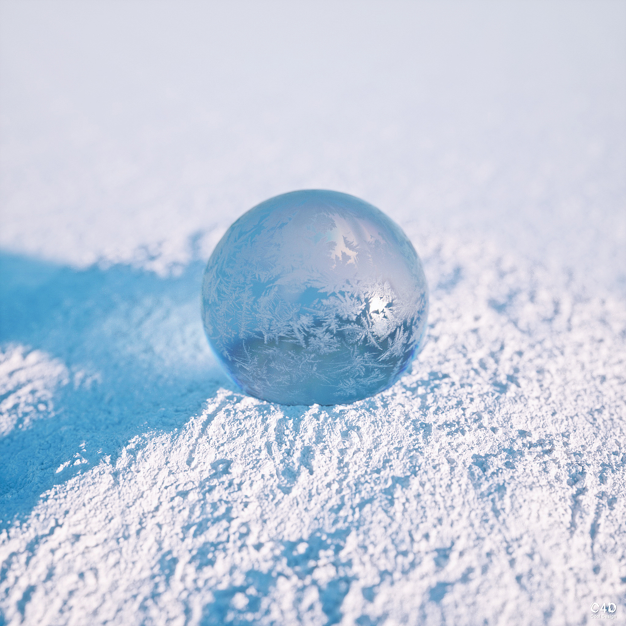 C4D雪地冰球场景|3D|Scene|起初视觉_Original作品-站酷ZCOOL