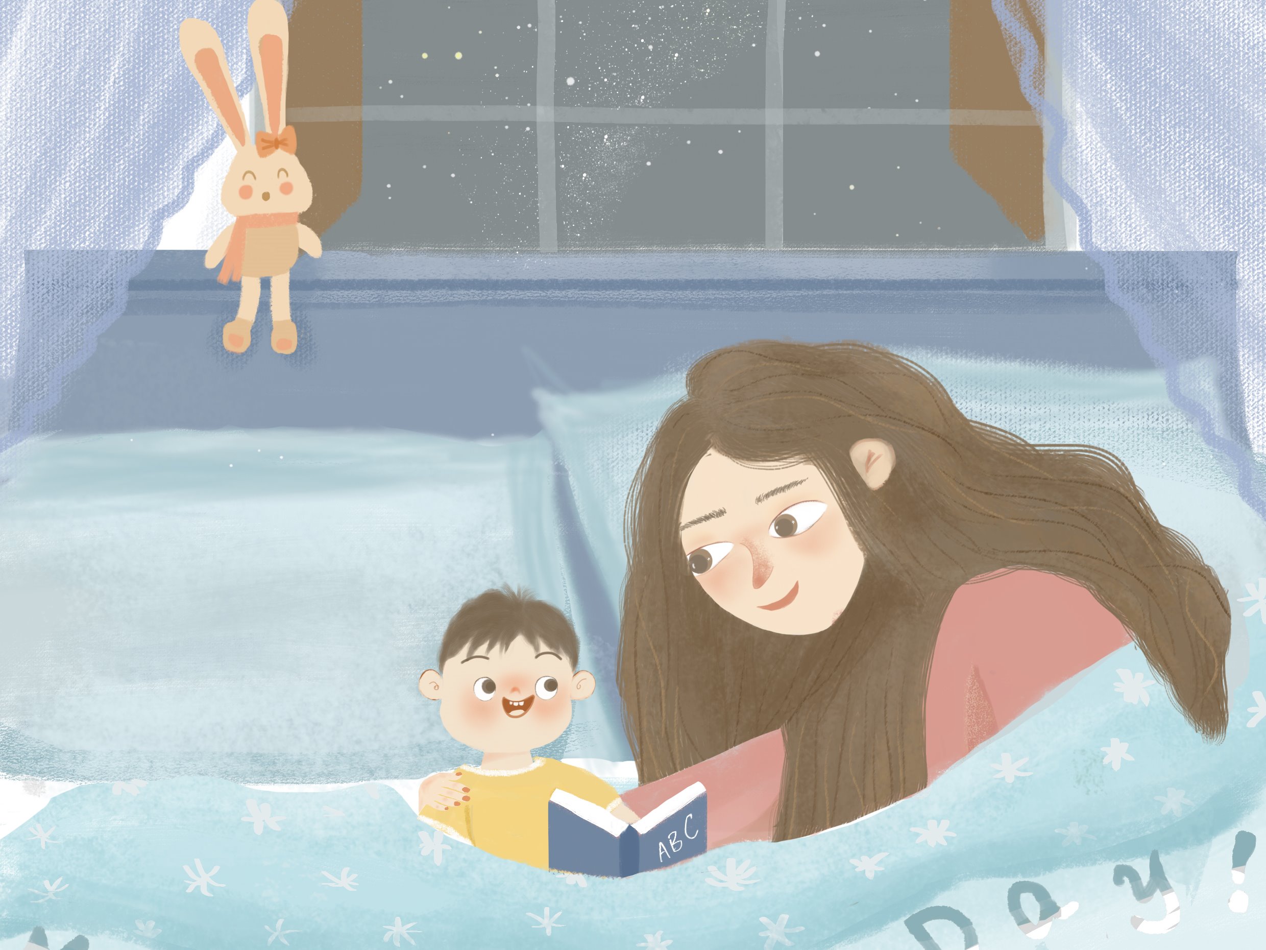 妈妈与我_雨作-站酷ZCOOL