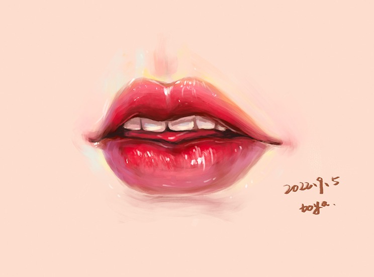 九月第二期打卡 — 嘴巴练习_toya恣意绘-站酷ZCOOL