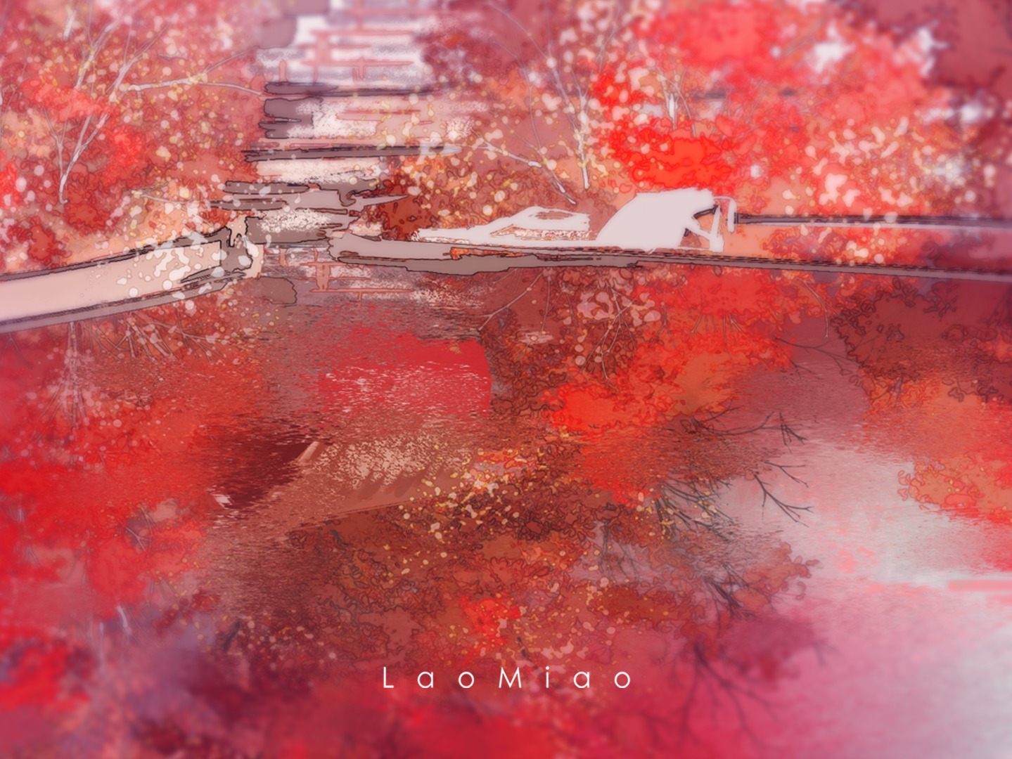 山远天高烟水寒，相思枫叶丹。_LaoMiao老喵-站酷ZCOOL