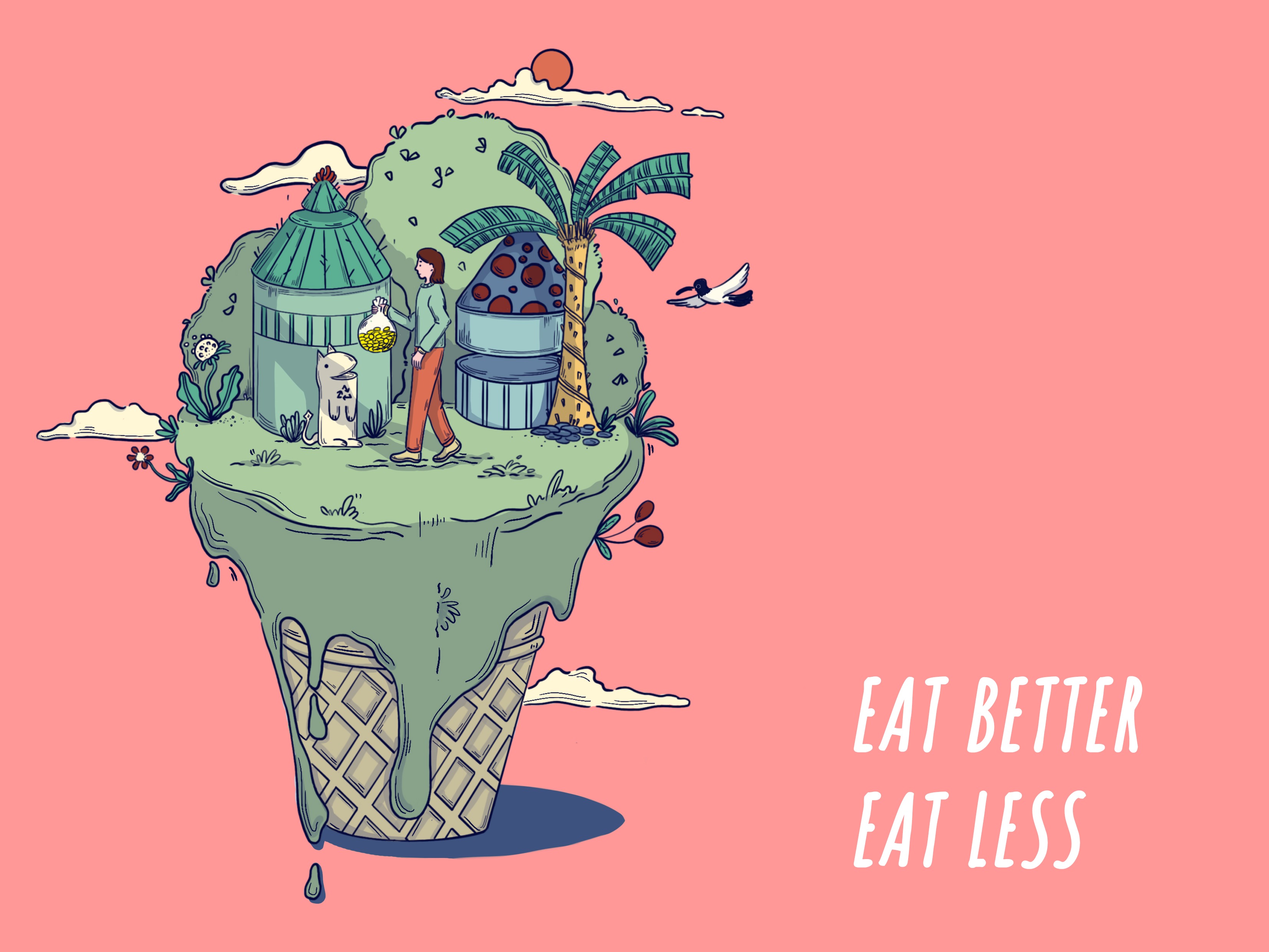 Eat Better Eat Less Movement_康康ConCon-站酷ZCOOL