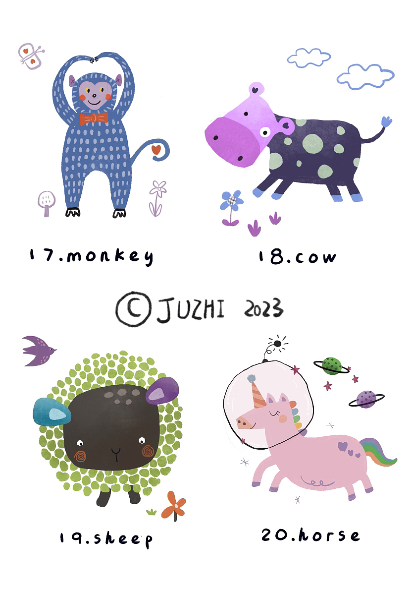 万物可爱｜100个小动物图案创作_橘枳JZ-站酷ZCOOL