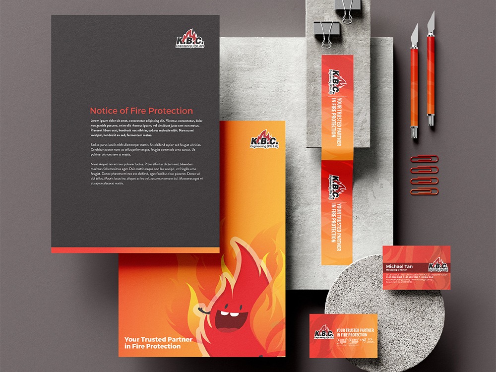 KBC Engineering Fire Branding design 防火品牌 _rayzong-站酷ZCOOL