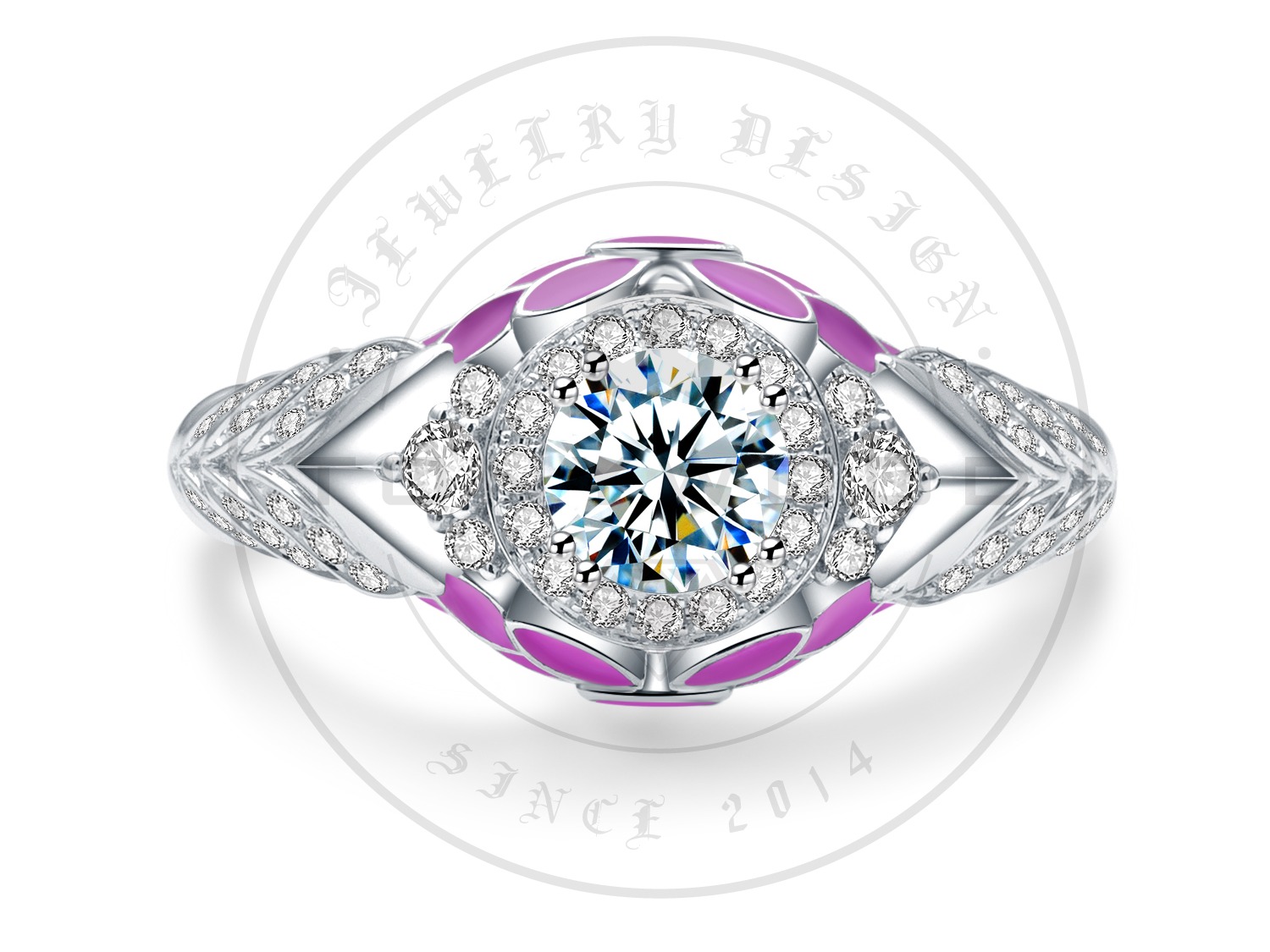 珠宝设计 | Mystic White 人鱼公主钻戒_ANLAU-站酷ZCOOL