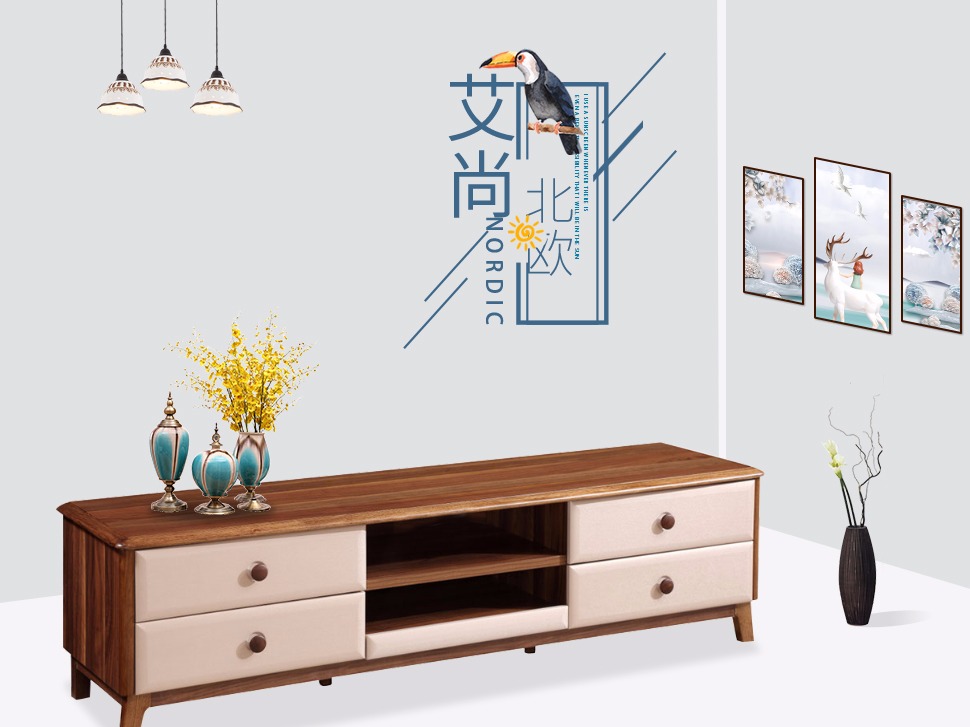 北欧风格地柜详情页_李靖Eileen-站酷ZCOOL