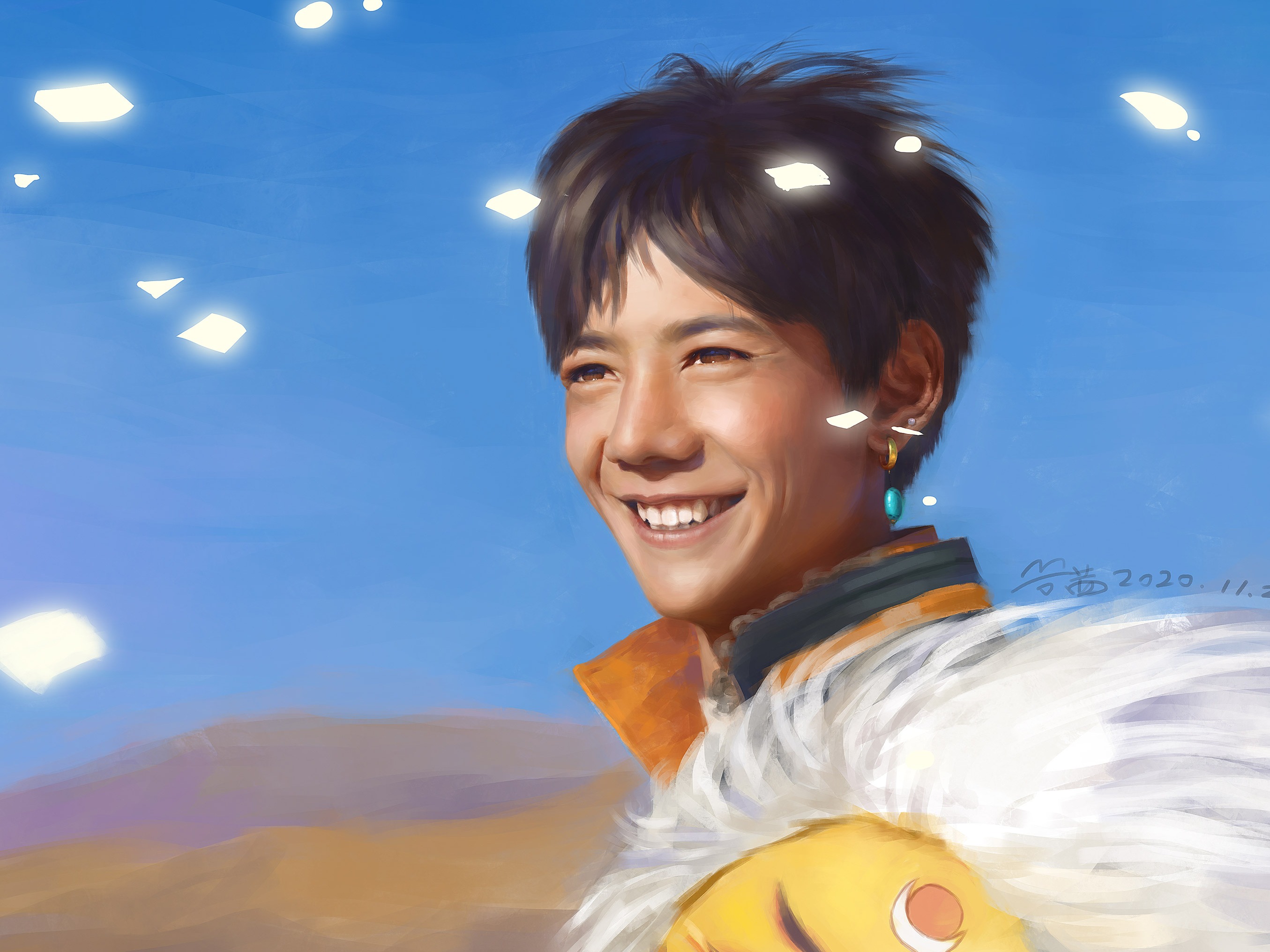 纯真可爱的丁真_喵茜茜阿姨-站酷ZCOOL