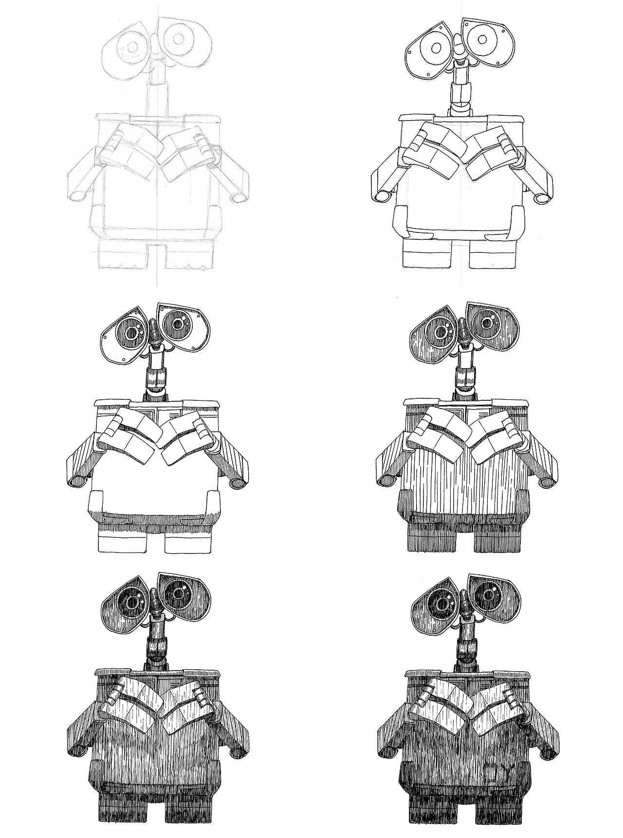 钢笔画WALL-E_欧阳鹏杰_OY-站酷ZCOOL