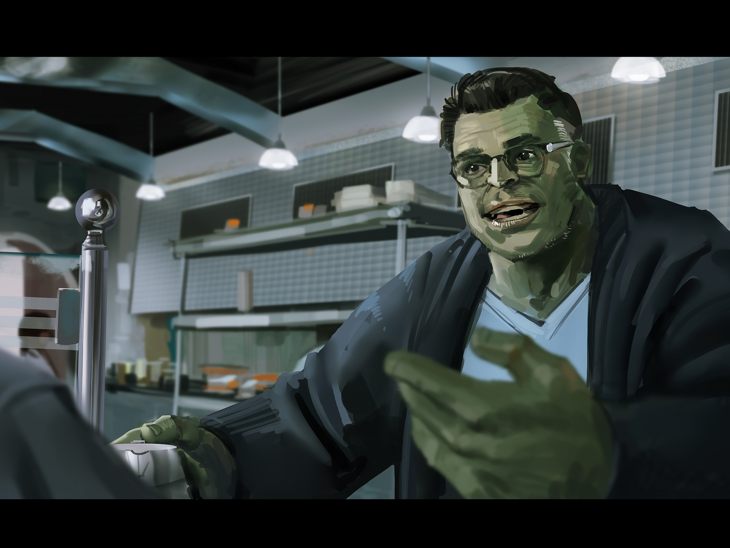 下午补了一遍复联4，晚上找了一张电影截图来画_Peter肖吉-站酷ZCOOL