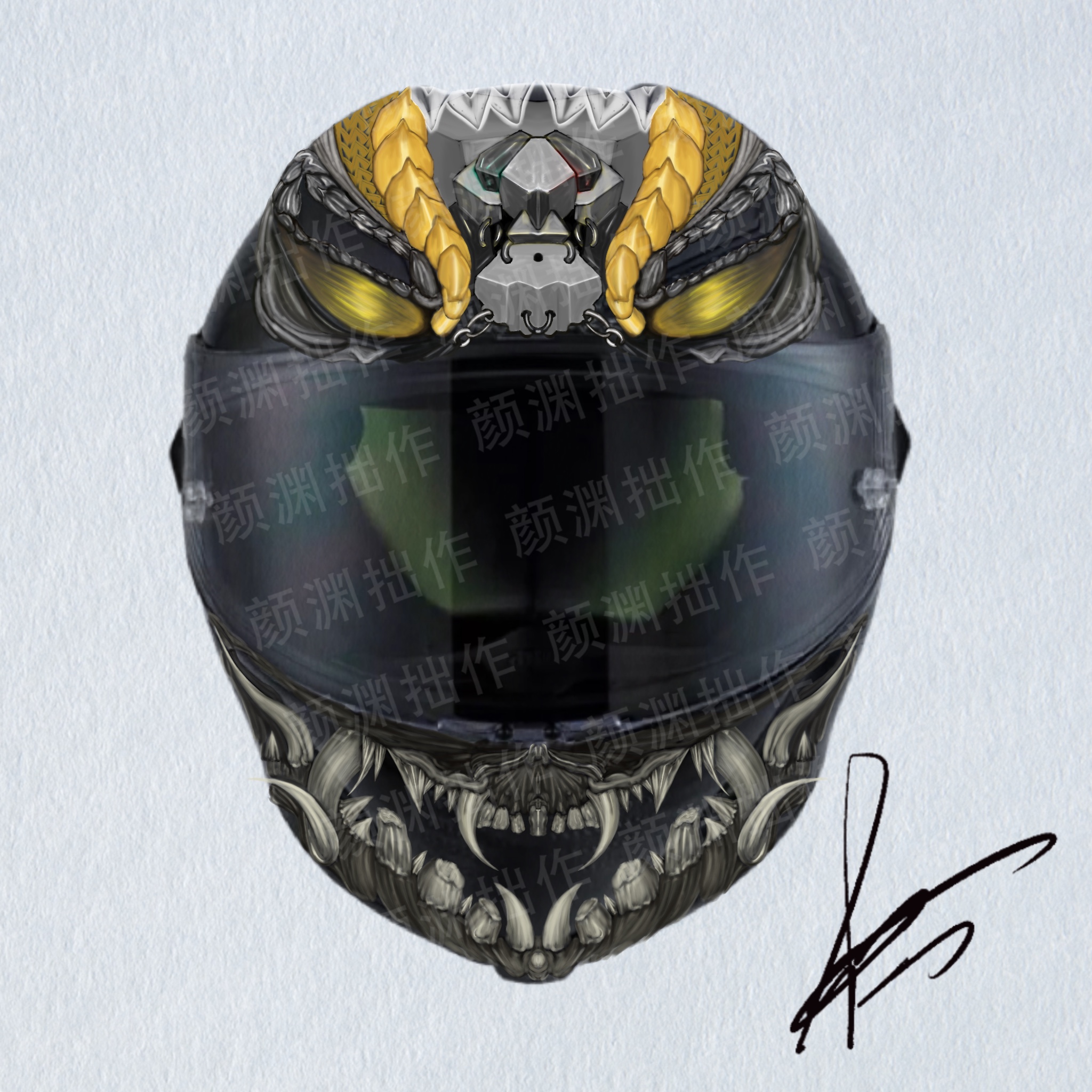 AGV头盔涂装_李犯颜渊-站酷ZCOOL
