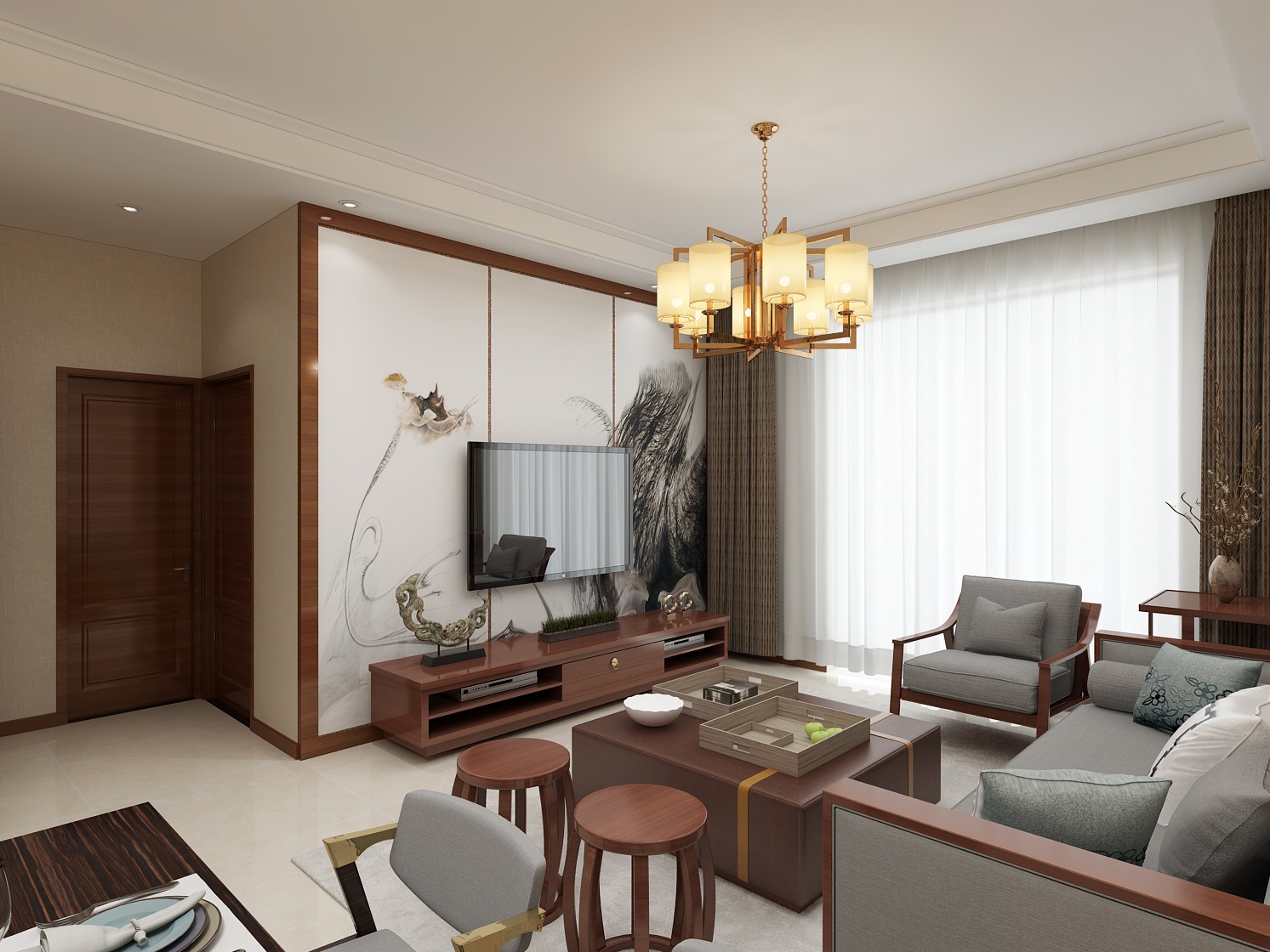 润德天悦城84.5㎡简约效果图_LOHAS苏慧-站酷ZCOOL