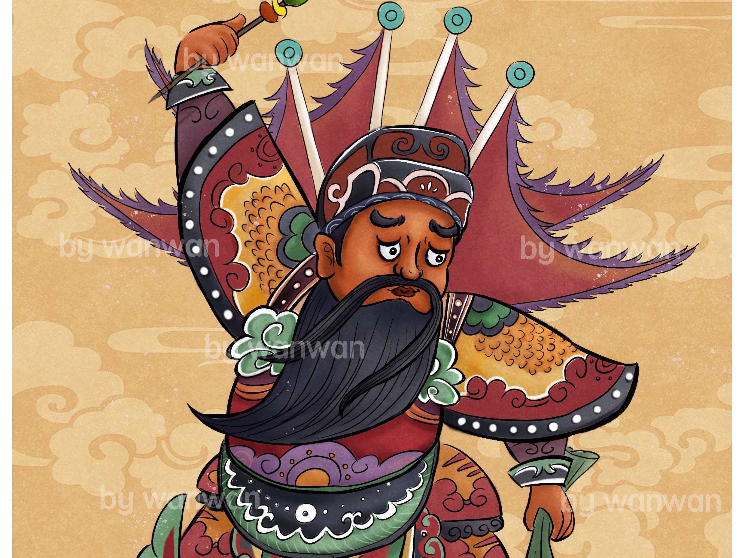 新年门神创造_wanwan93-站酷ZCOOL