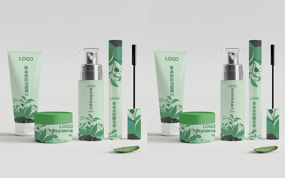 【广告设计】【包装设计】草本植物化妆品包装设计教程小白也能学设计 站酷zcool